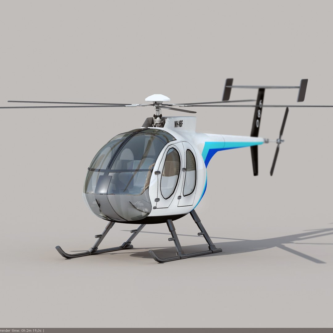 3d Md 530 Helicopter Interior