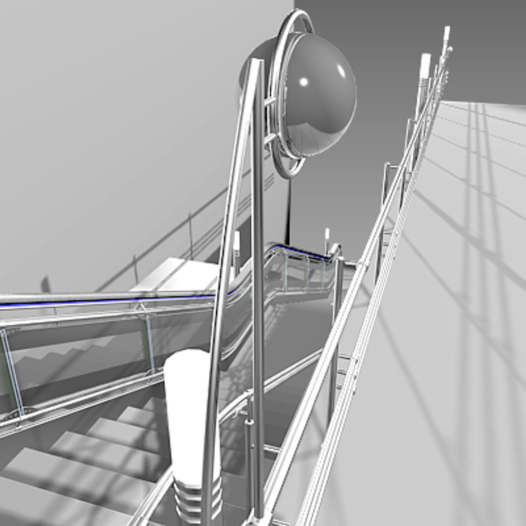 3d Model Escalator Stairs