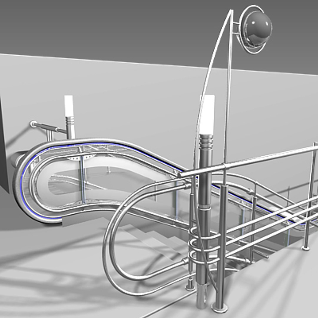 3d Model Escalator Stairs