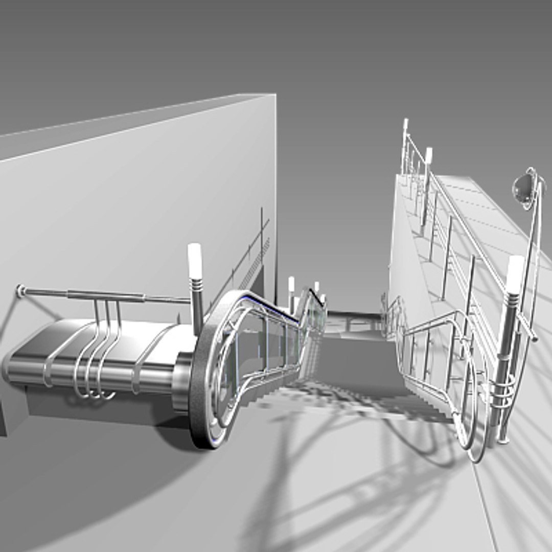 3d Model Escalator Stairs
