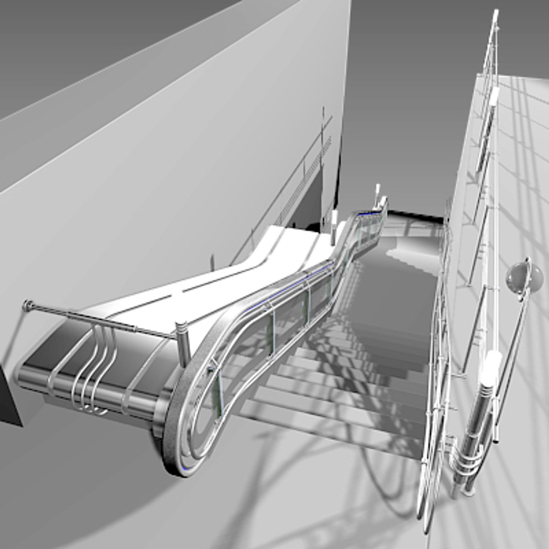 3d Model Escalator Stairs