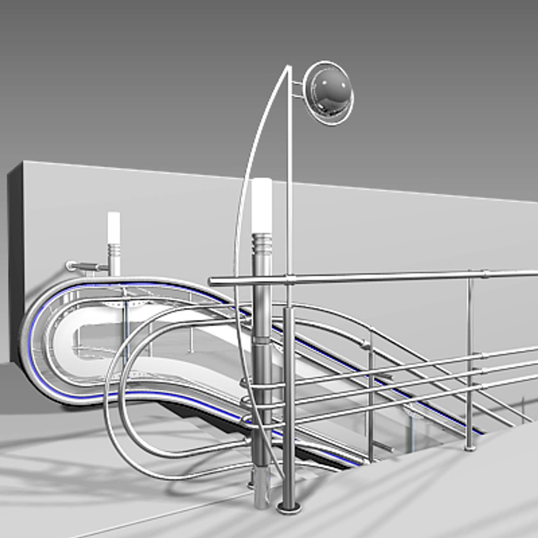 3d Model Escalator Stairs