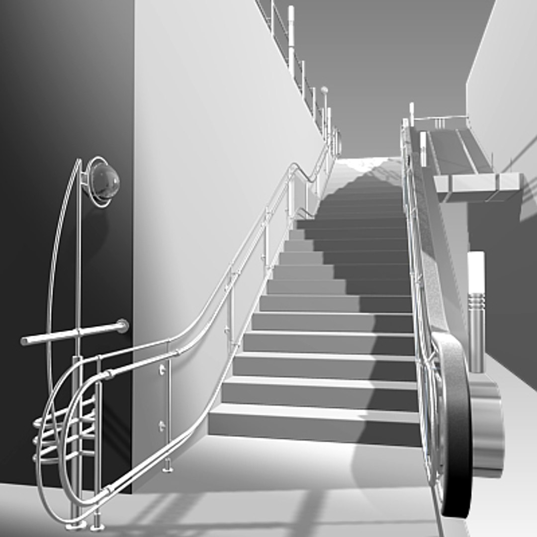 3d Model Escalator Stairs