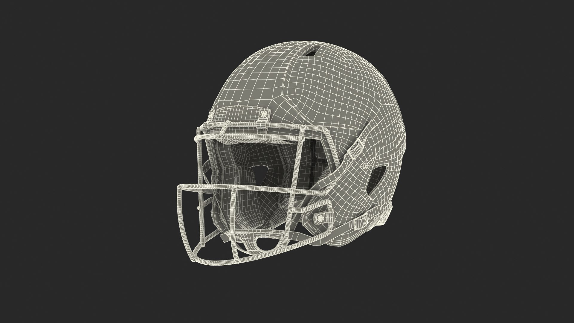 3D Black Man American Football Player Crouching Red Uniform ...