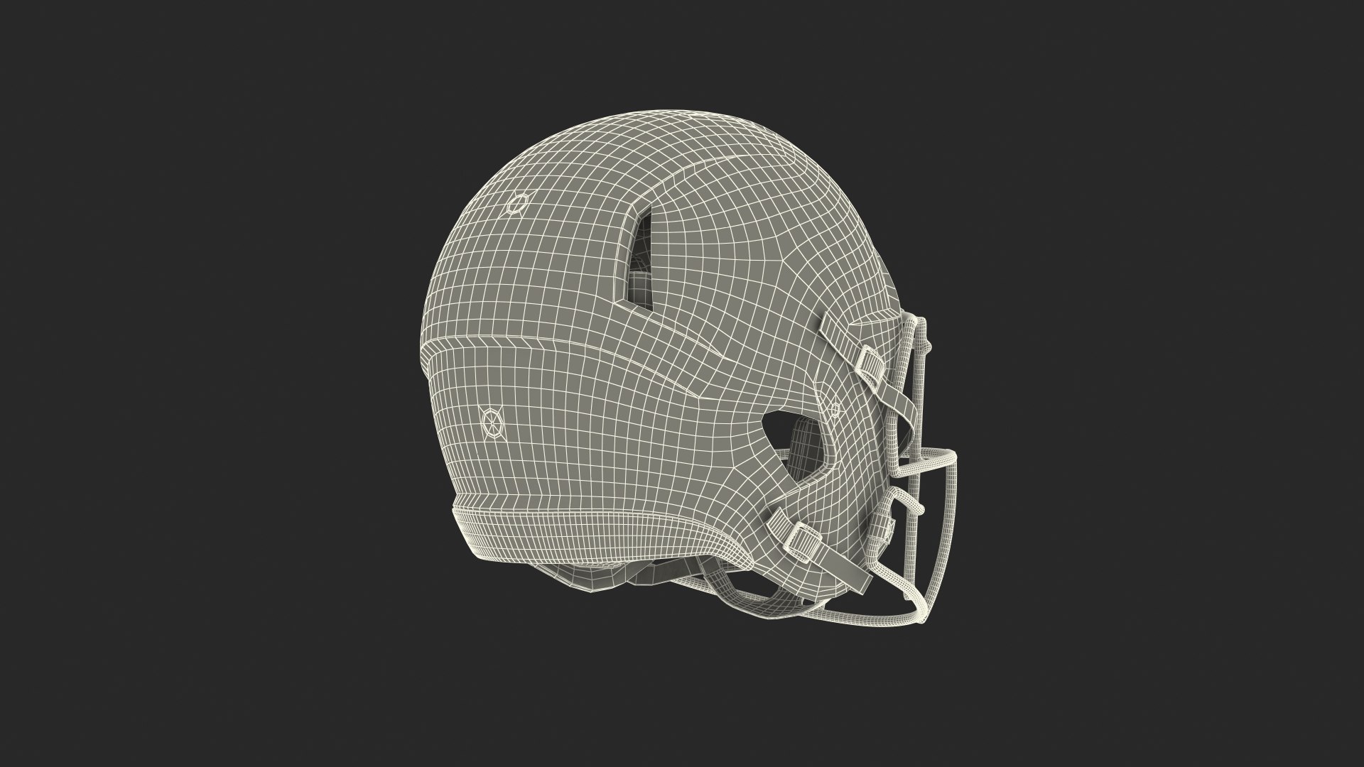 3D Black Man American Football Player Crouching Red Uniform ...