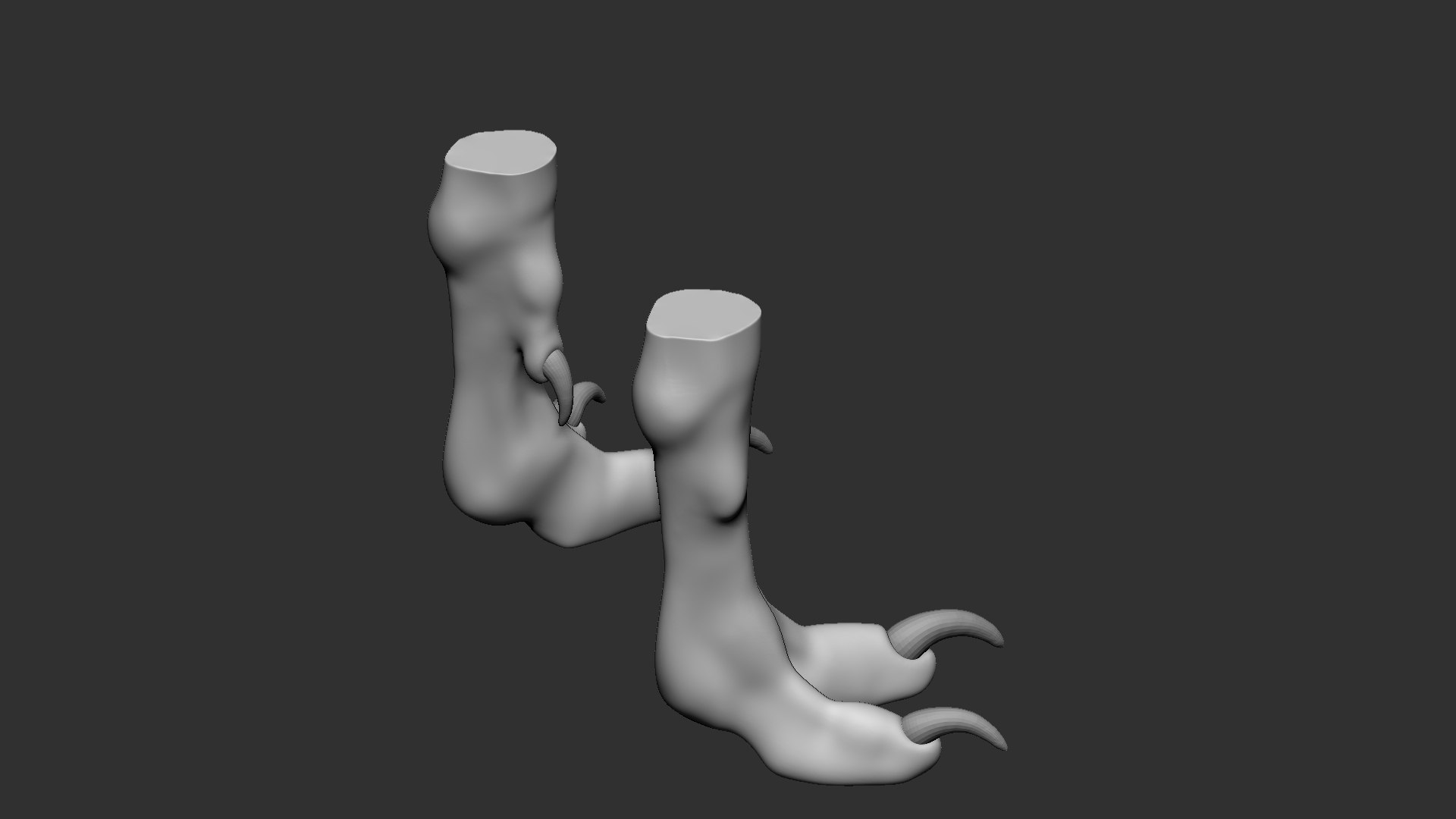 Ostrich Creature Monster Feet Model - TurboSquid 1707786