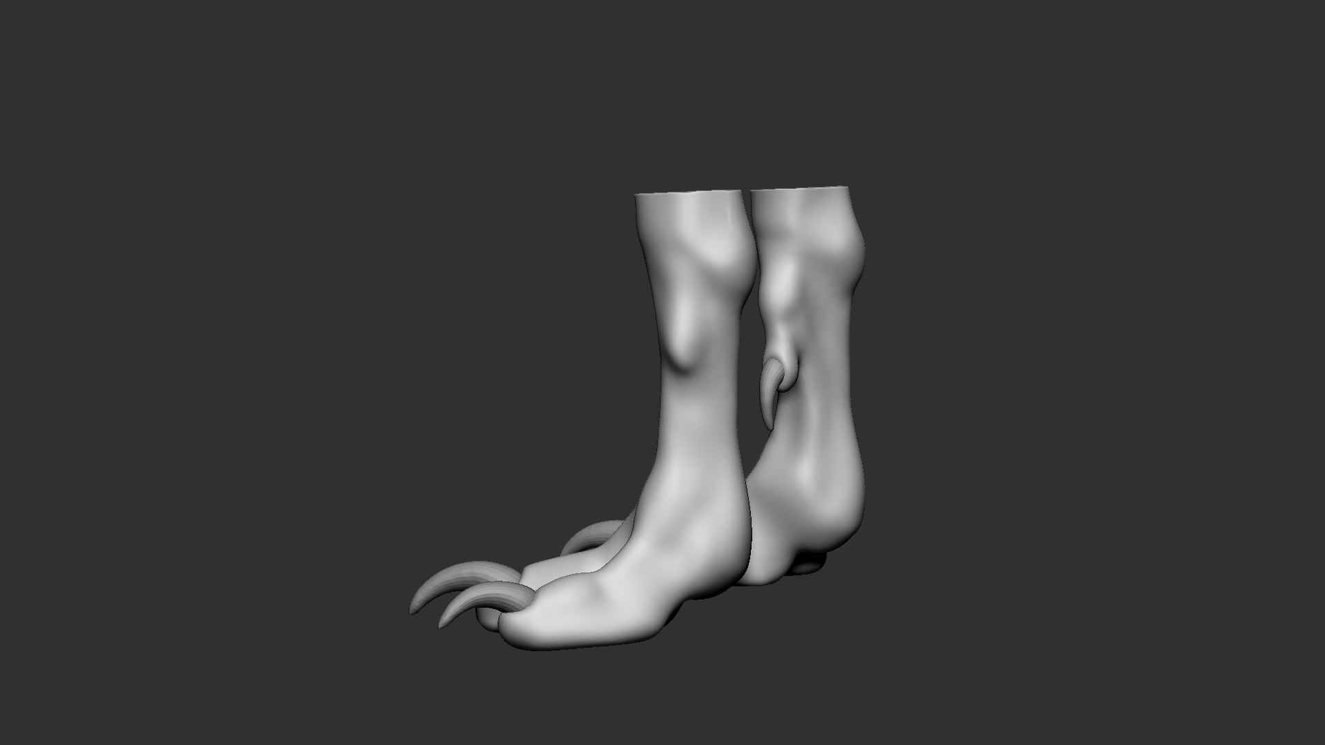 Ostrich Creature Monster Feet Model - TurboSquid 1707786