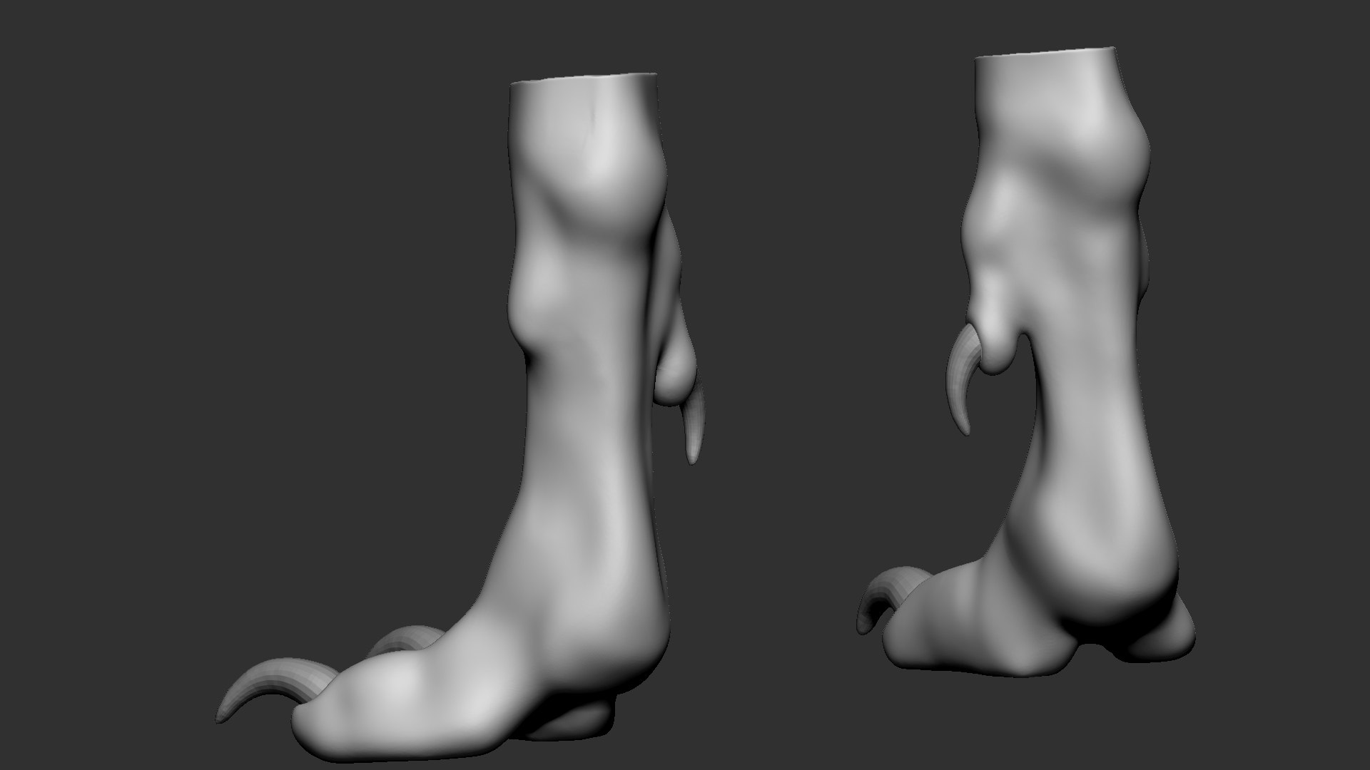 Ostrich Creature Monster Feet Model - TurboSquid 1707786