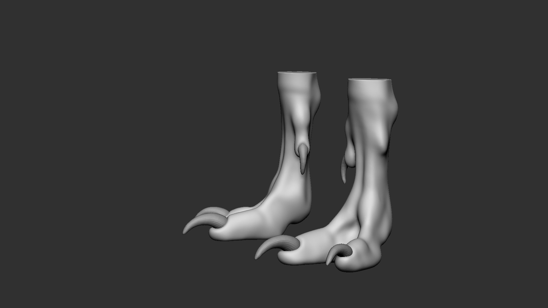 Ostrich Creature Monster Feet Model - TurboSquid 1707786