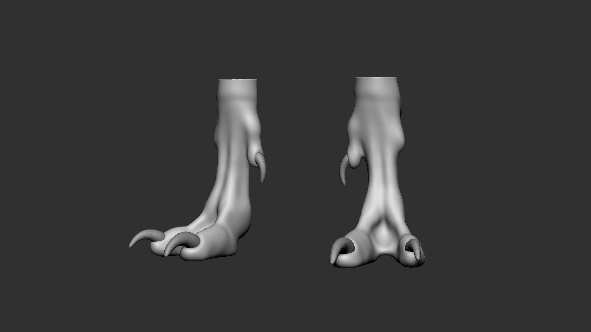 Ostrich Creature Monster Feet Model - TurboSquid 1707786