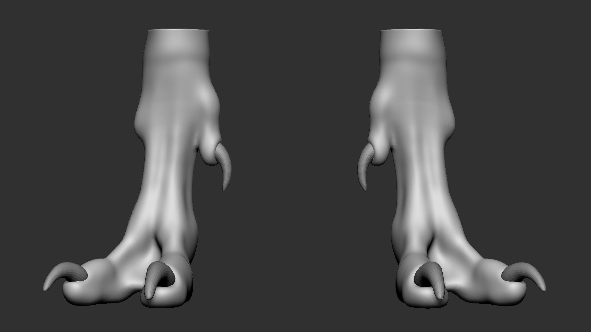 Ostrich Creature Monster Feet Model - TurboSquid 1707786