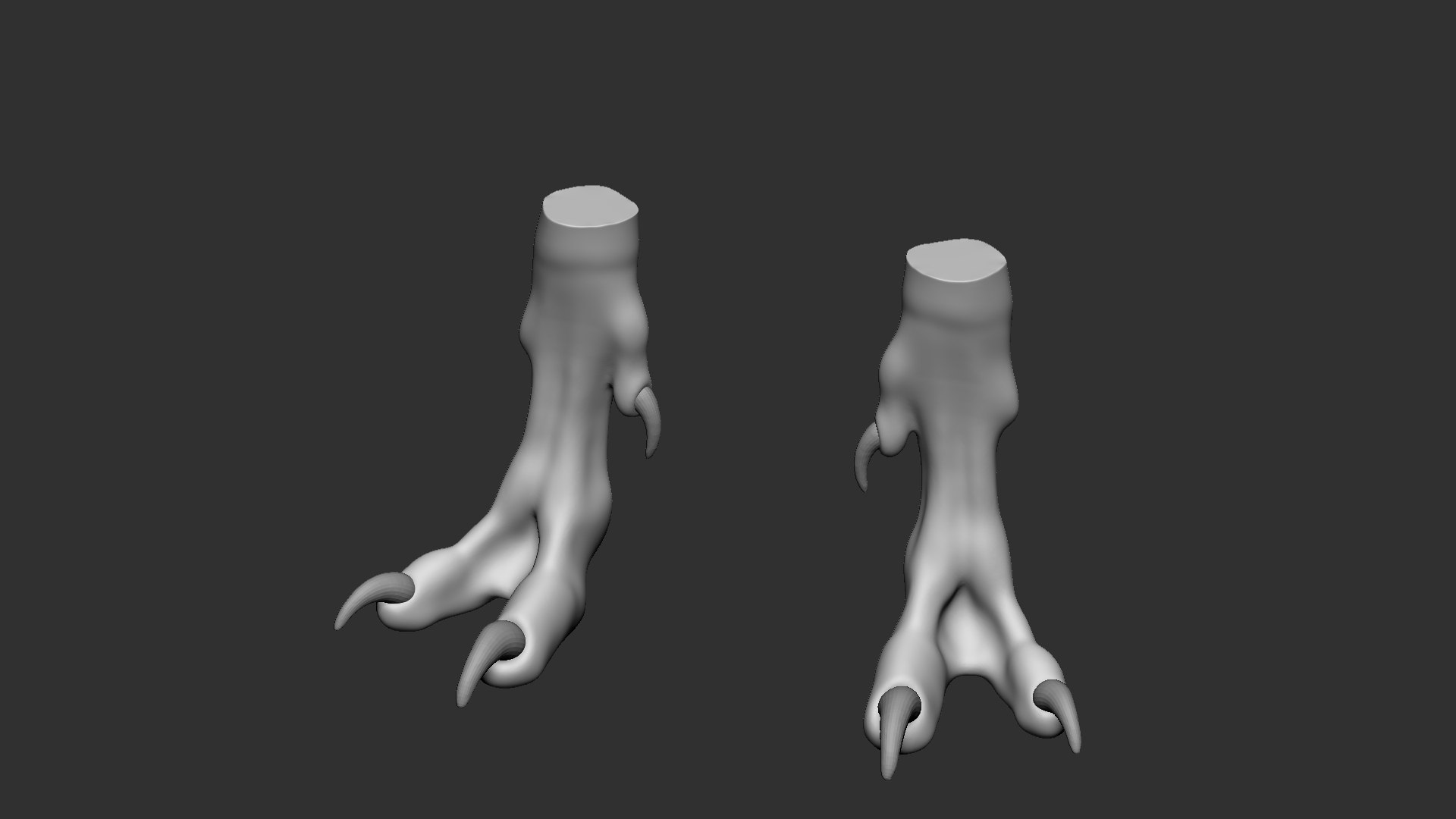 Ostrich Creature Monster Feet Model - TurboSquid 1707786