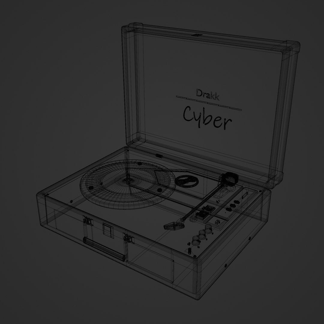 Realistic Vintage Cream Record Player Model - TurboSquid 2191591