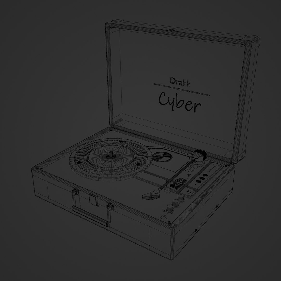 Realistic Vintage Cream Record Player Model - TurboSquid 2191591