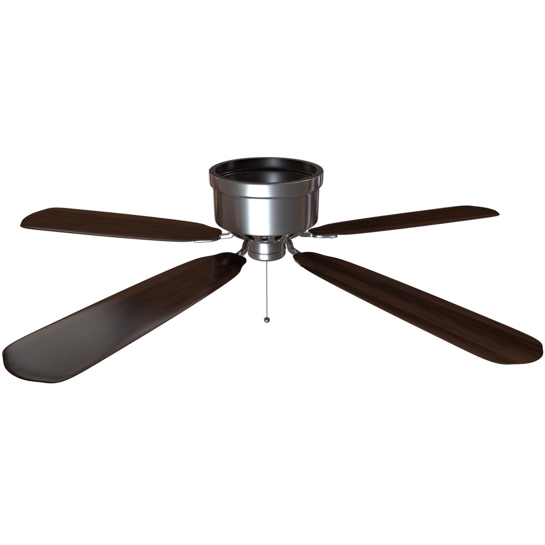 Realistic Ceiling Fan 3D Model - TurboSquid 1432740