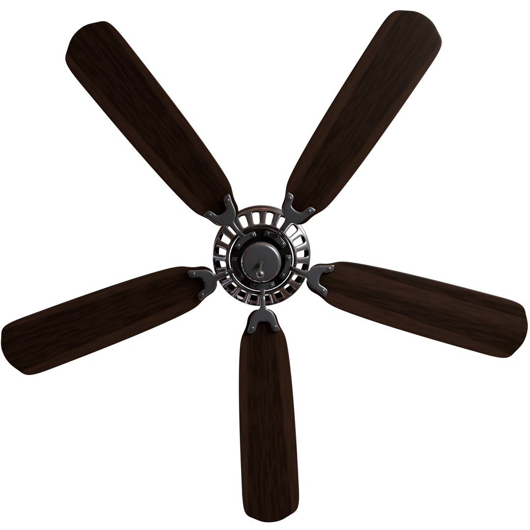Realistic Ceiling Fan 3D Model - TurboSquid 1432740