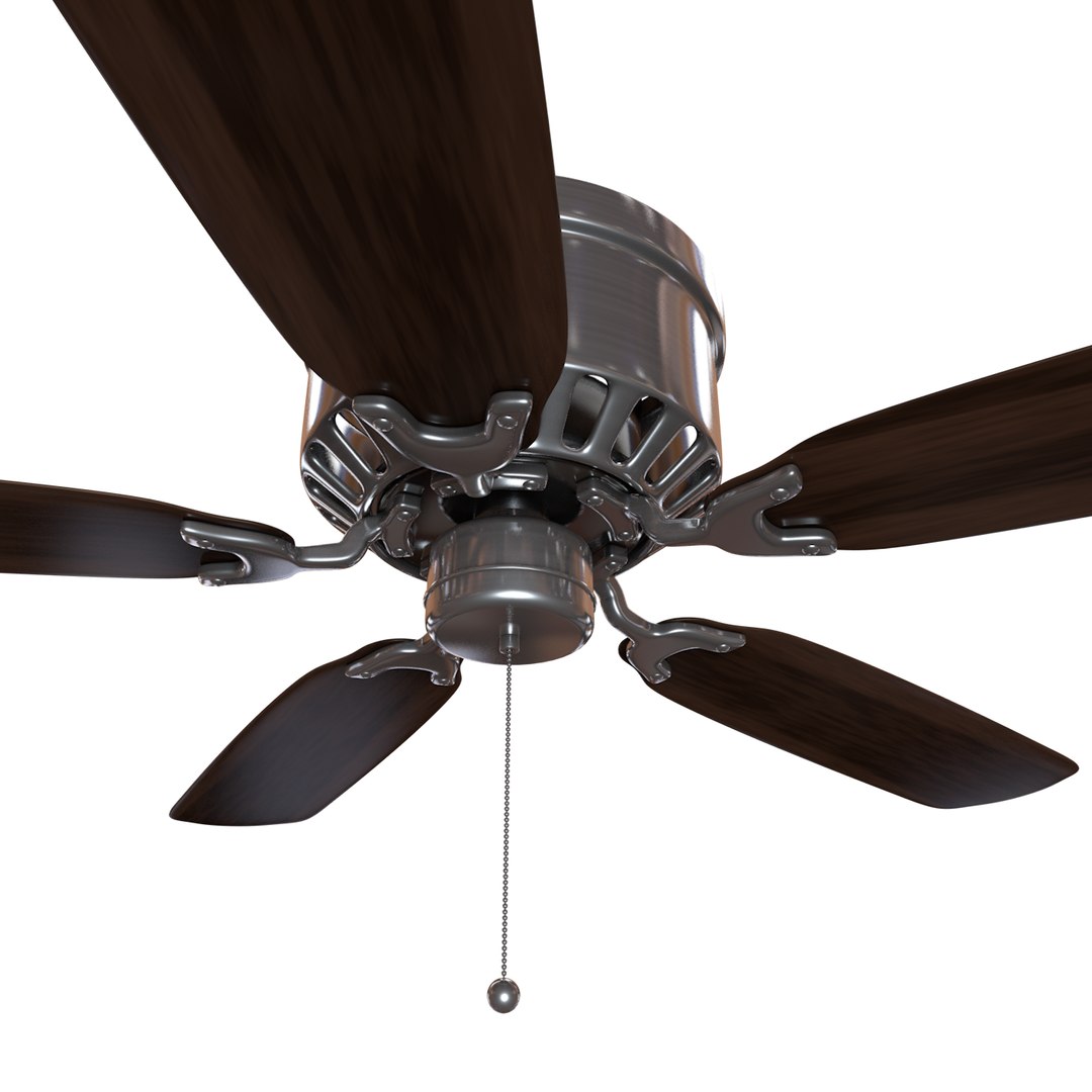 Realistic Ceiling Fan 3D Model - TurboSquid 1432740