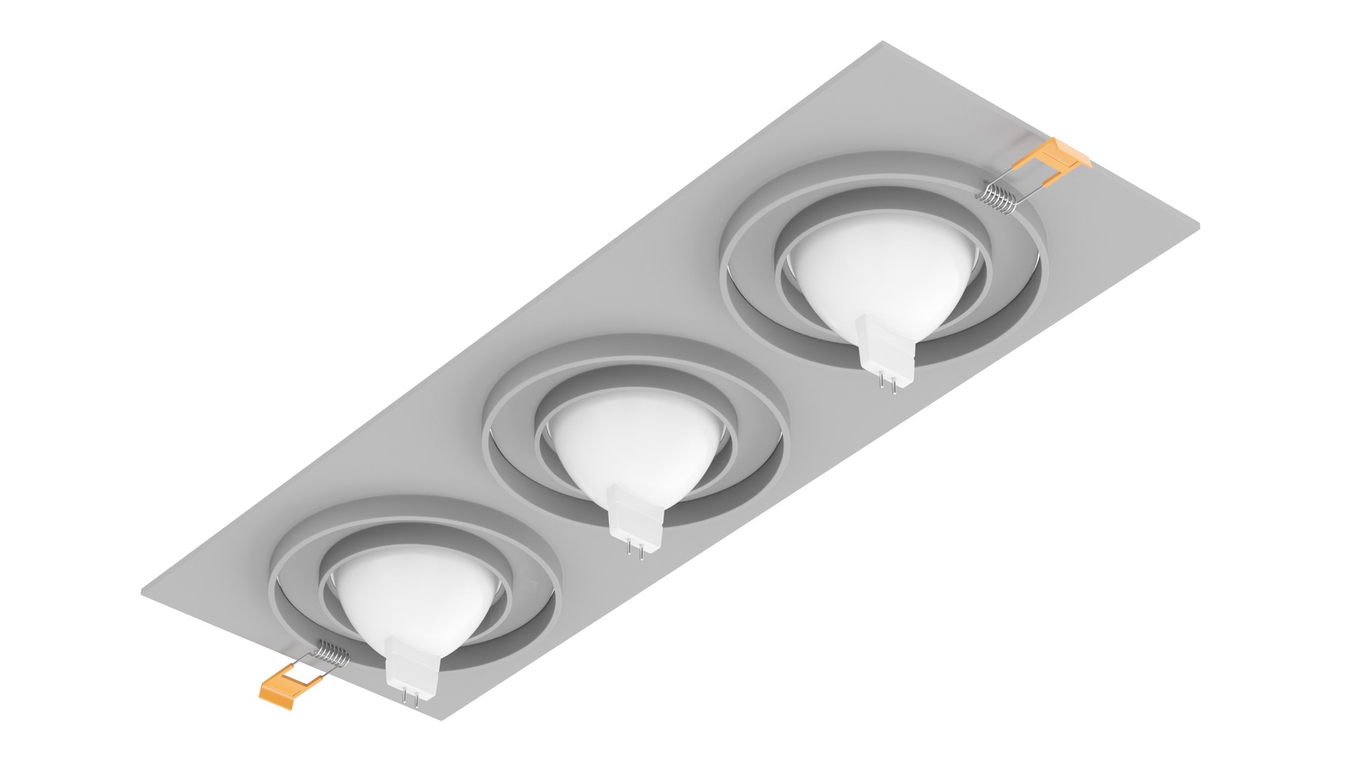 3D Modular Surface Mounted 3 Light Luminaire Gray Model - TurboSquid ...