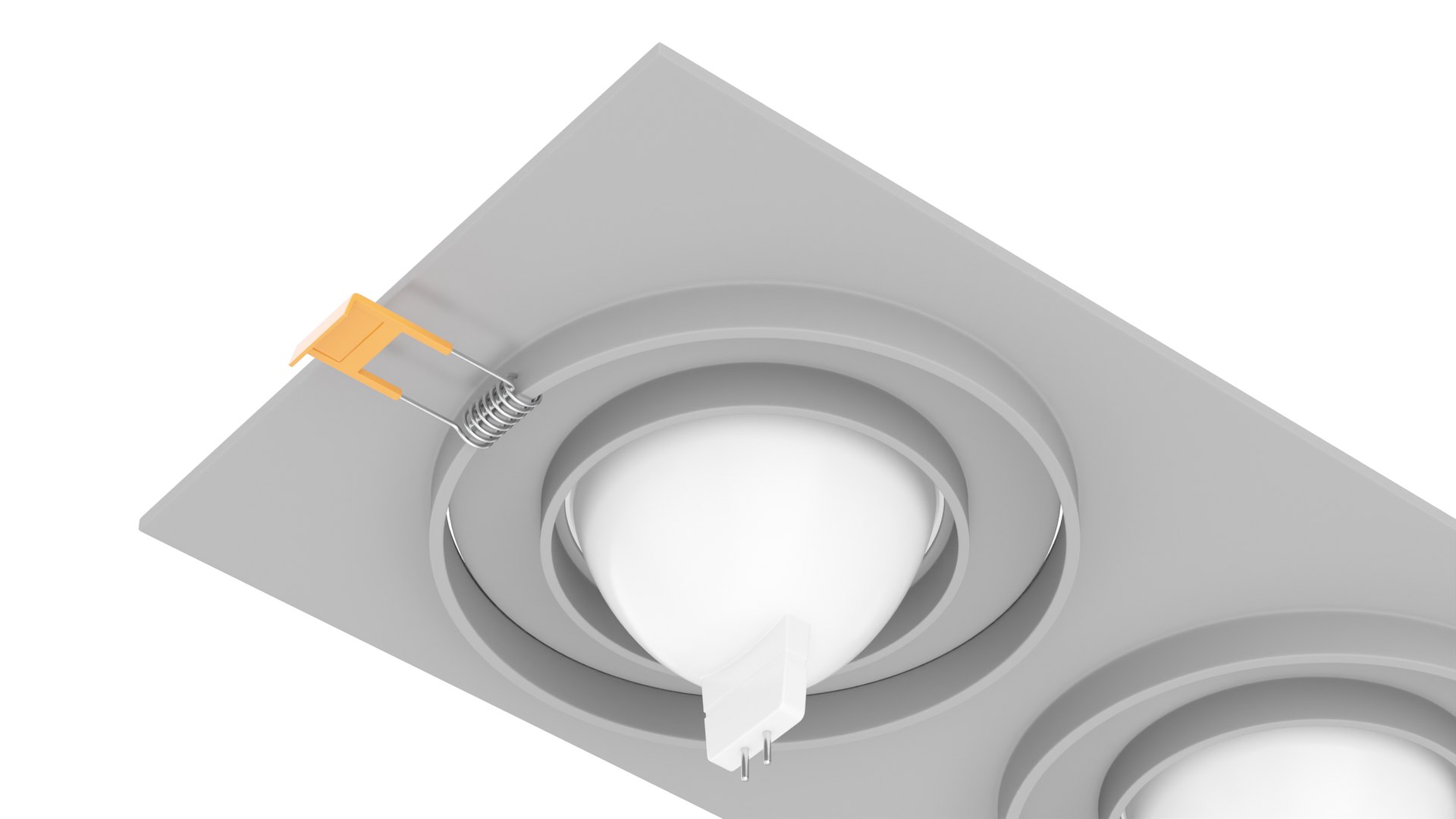 3D Modular Surface Mounted 3 Light Luminaire Gray Model - TurboSquid ...