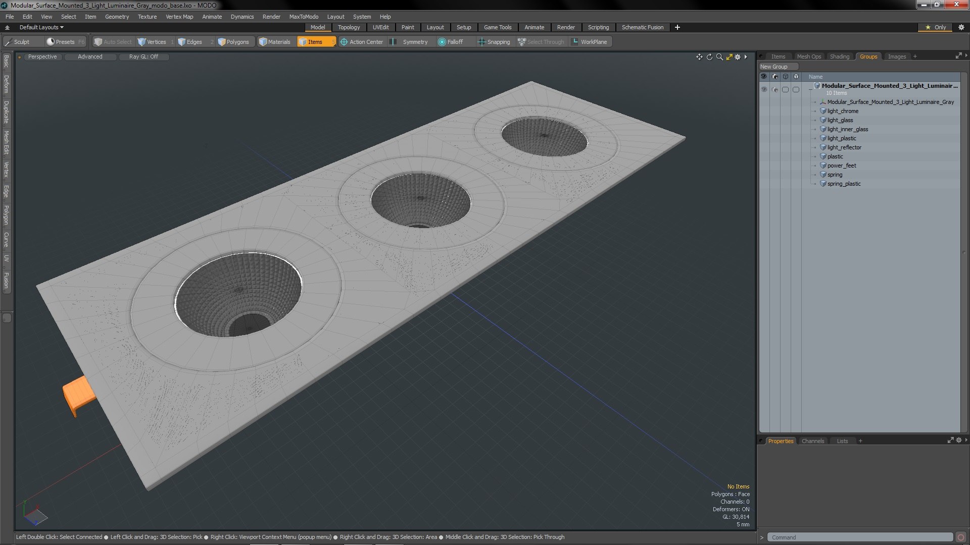 3D Modular Surface Mounted 3 Light Luminaire Gray Model - TurboSquid ...