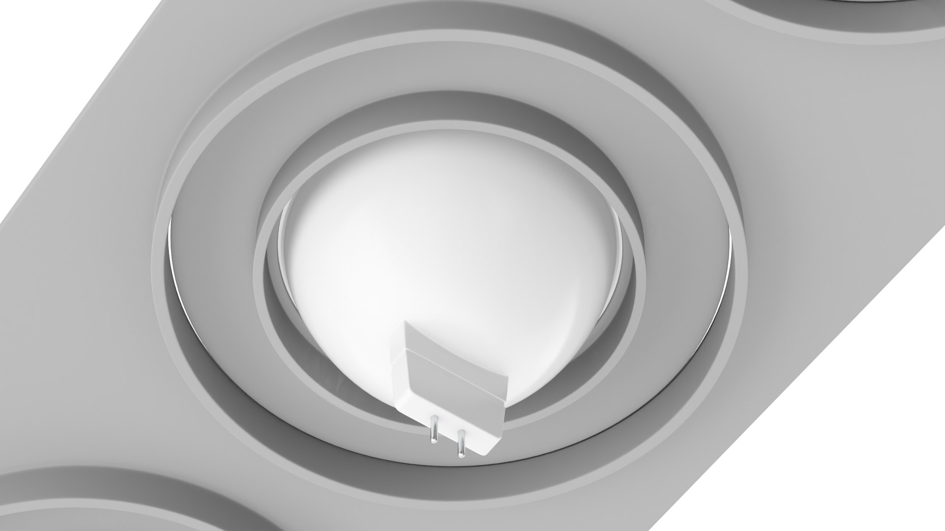 3D Modular Surface Mounted 3 Light Luminaire Gray Model - TurboSquid ...