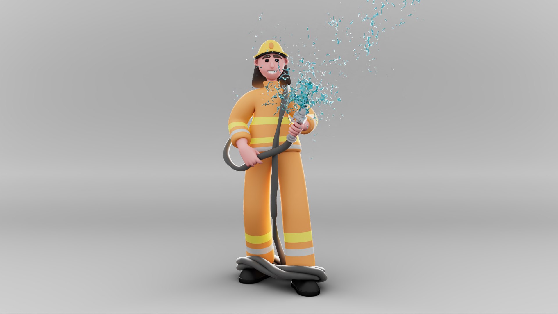 3D Model Firefighters - Rigged 3D Characters 12 Animations - TurboSquid ...