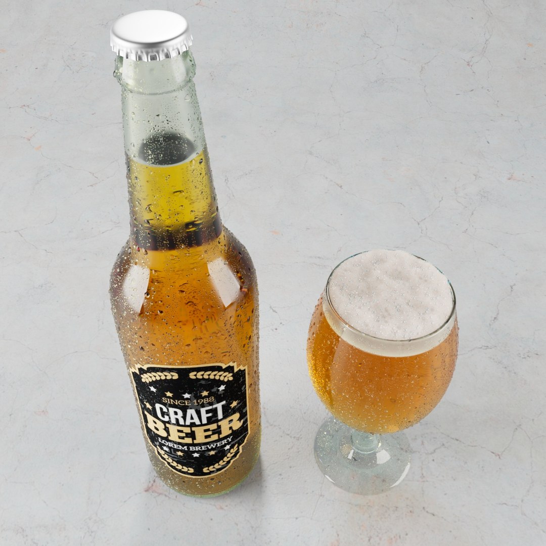 3D Craft Beer Bottle Model - TurboSquid 1462238
