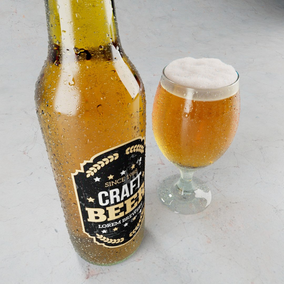 3D Craft Beer Bottle Model - TurboSquid 1462238