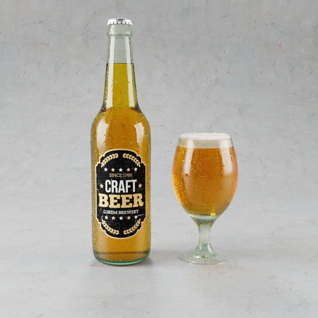 3D Craft Beer Bottle Model - TurboSquid 1462238