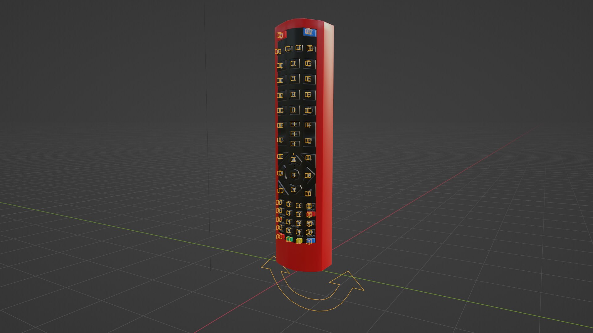 3D Rigged Red TV Remote Control - TurboSquid 2277522