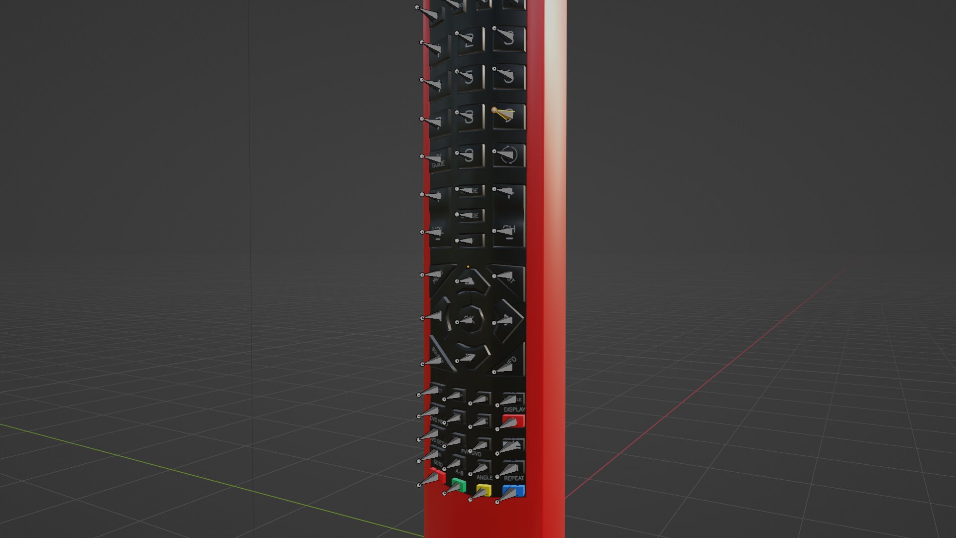 3D Rigged Red TV Remote Control - TurboSquid 2277522