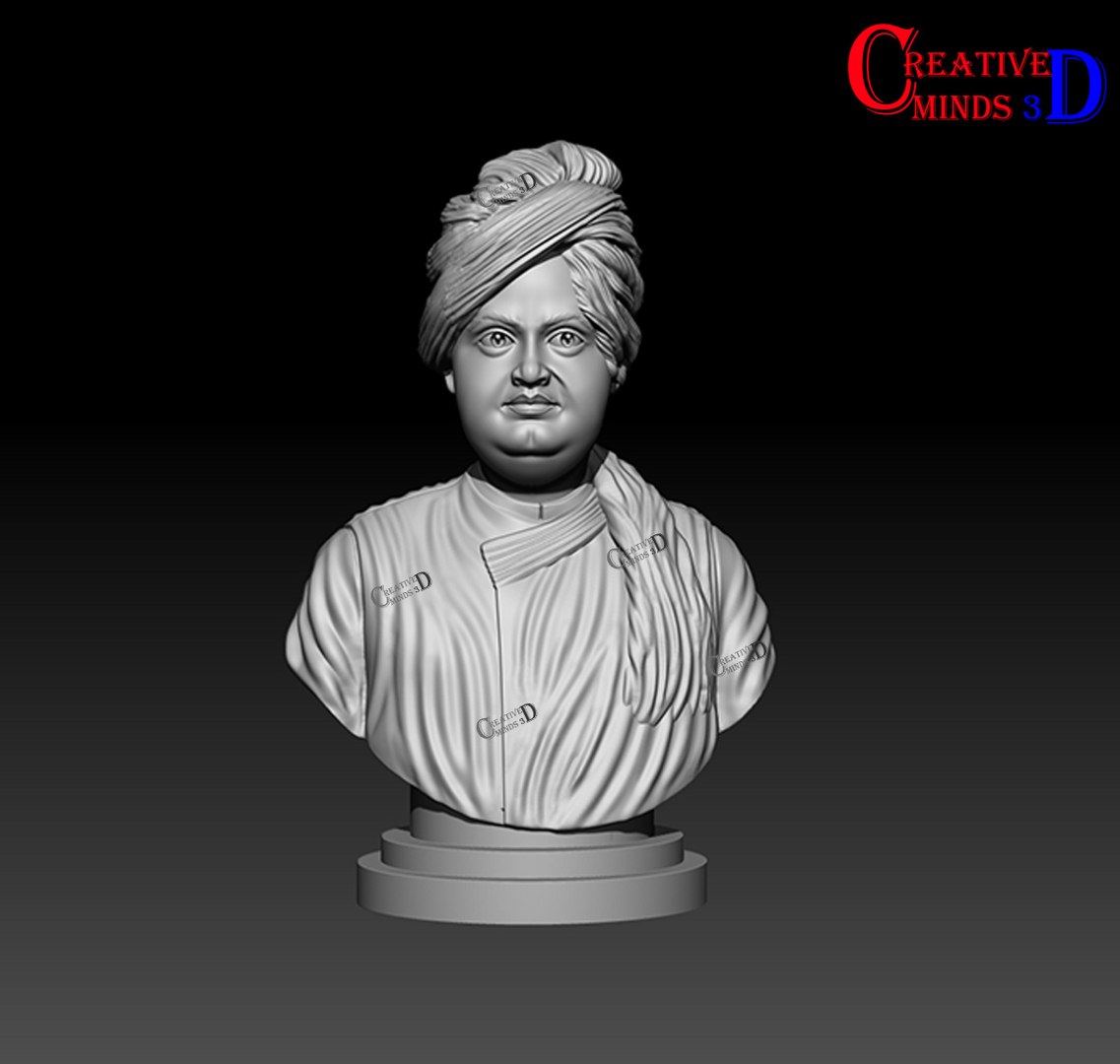 3D Bust Model Of Swami Vivekananda For Resin And FDM 3D Printing 3D ...