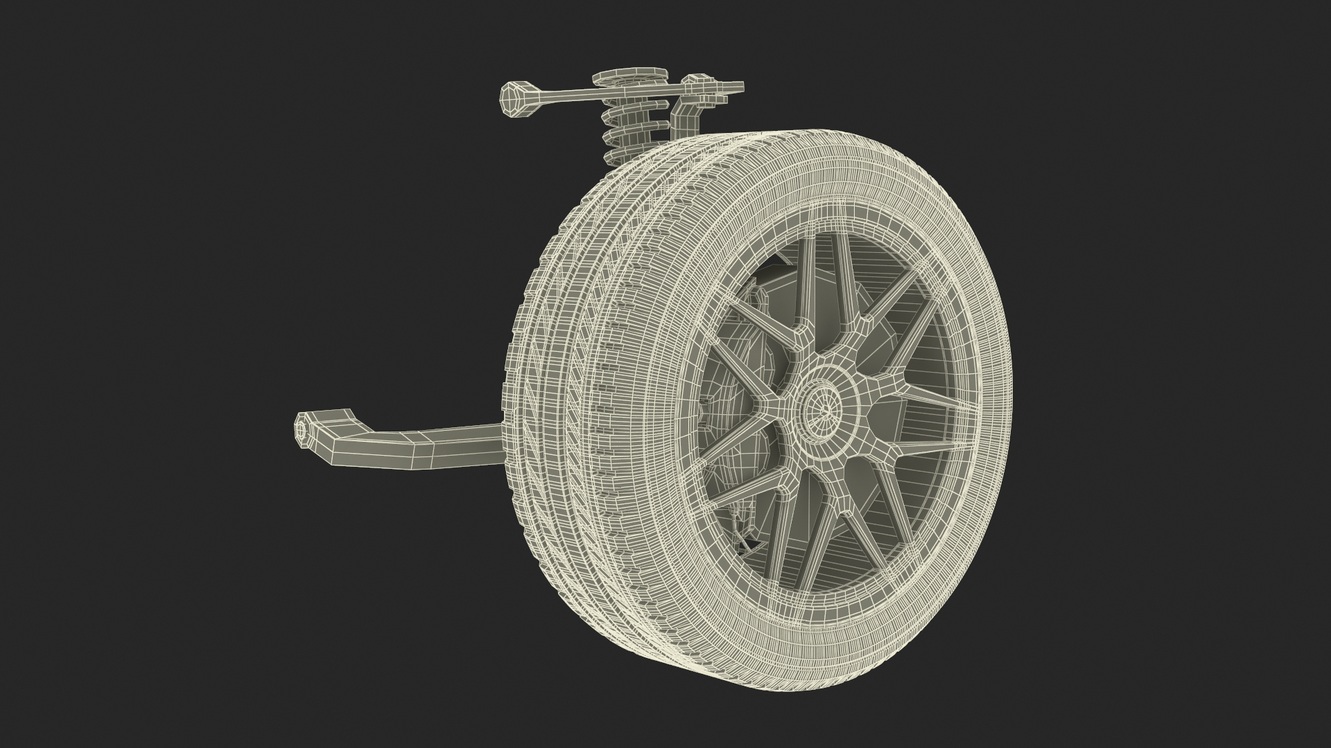 3D Goodyear Eagle Asymmetric Tire With AMG Brake And Suspension ...