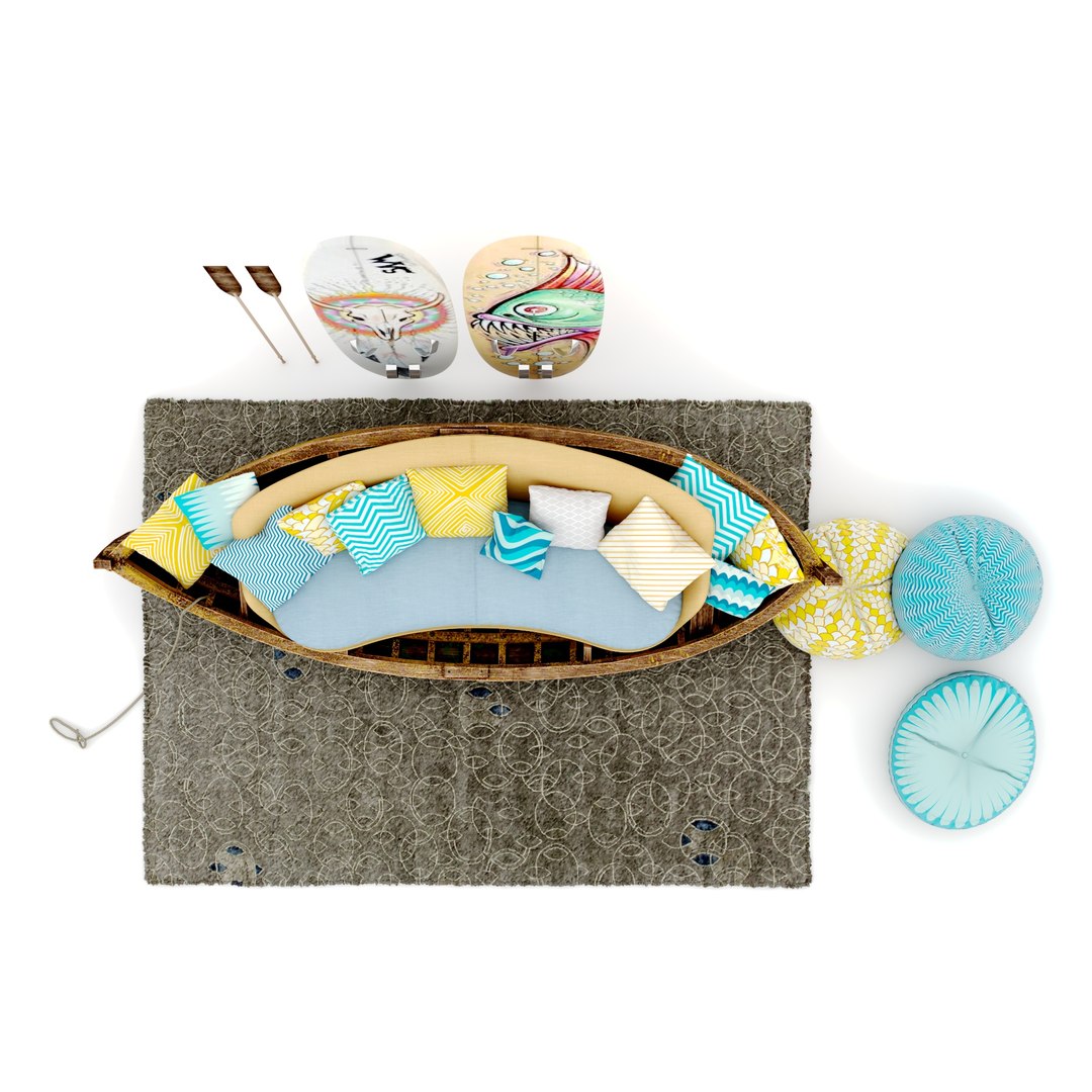 3D Sofa Boat - TurboSquid 1595794