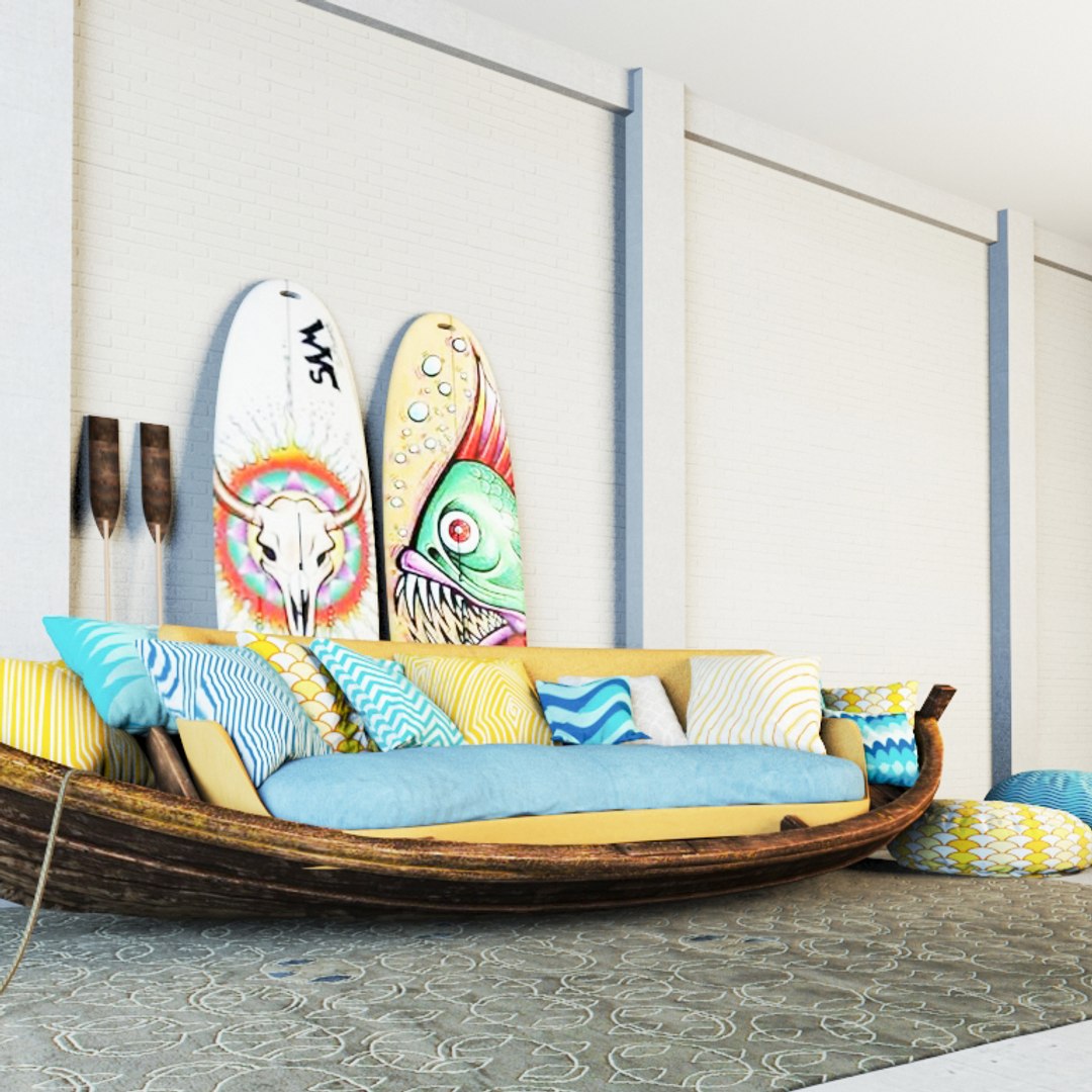 3D Sofa Boat - TurboSquid 1595794