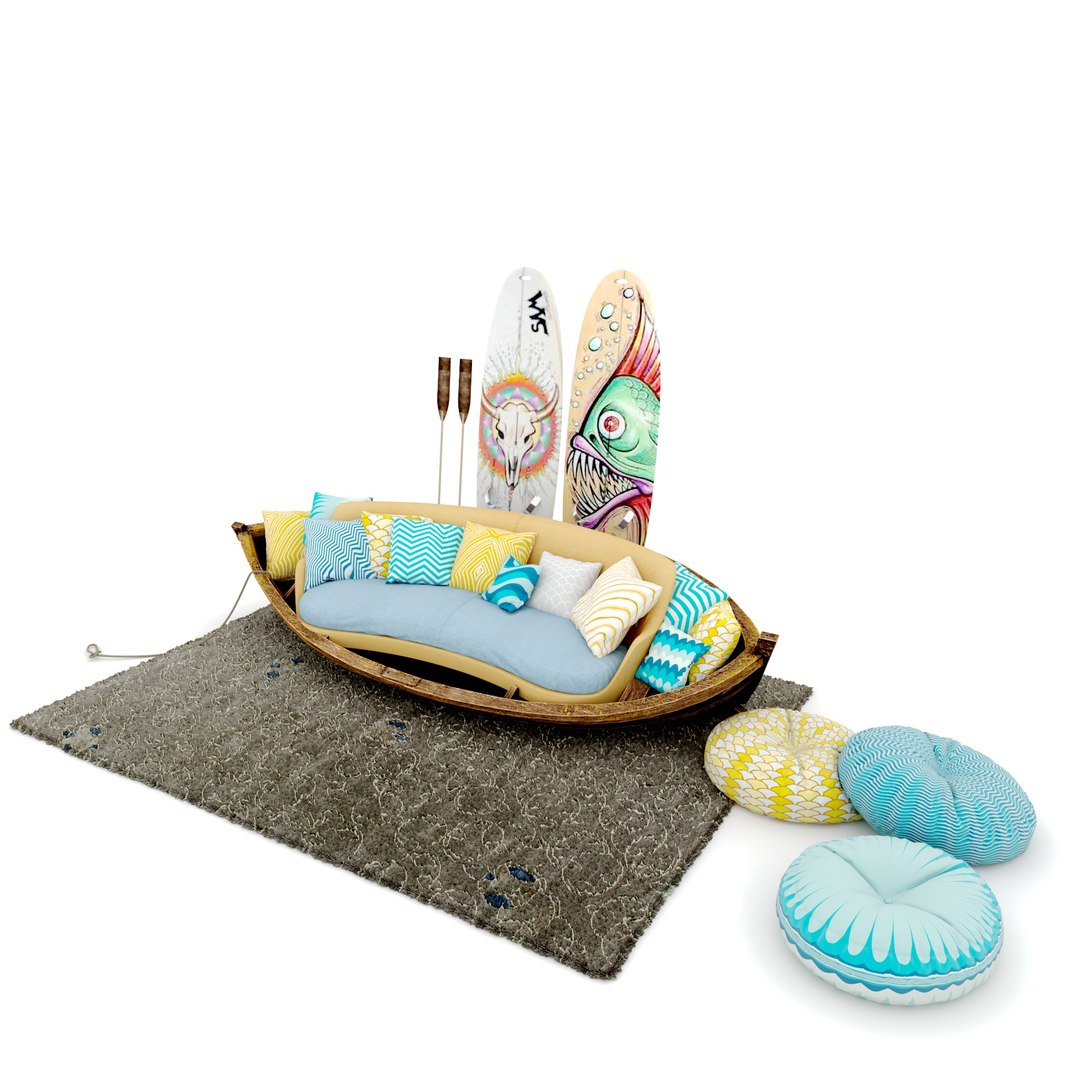 3D Sofa Boat - TurboSquid 1595794