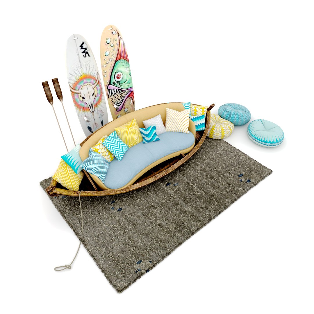 3D Sofa Boat - TurboSquid 1595794