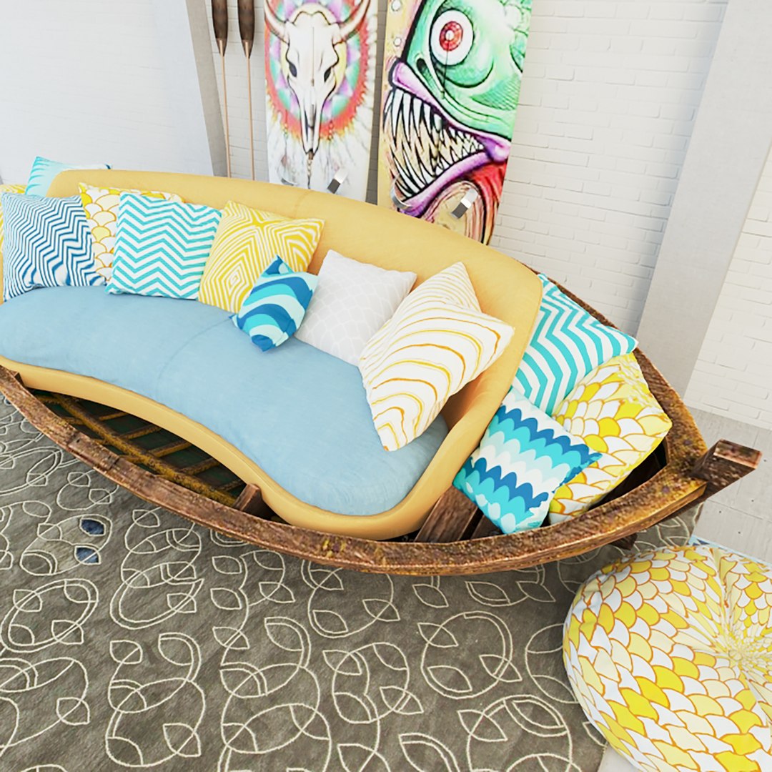 3D Sofa Boat - TurboSquid 1595794