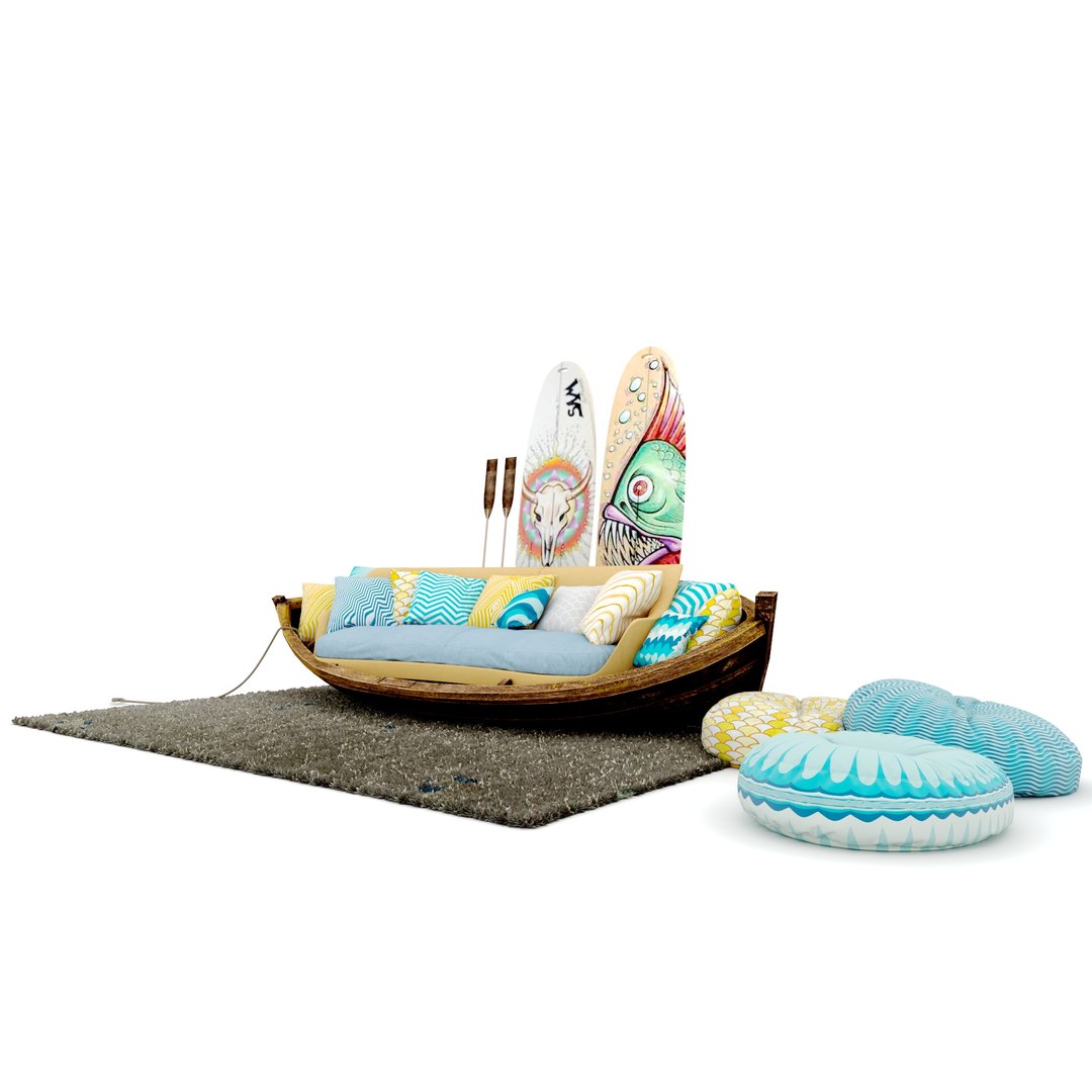 3D Sofa Boat - TurboSquid 1595794