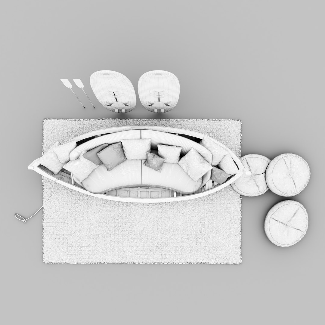 3D Sofa Boat - TurboSquid 1595794