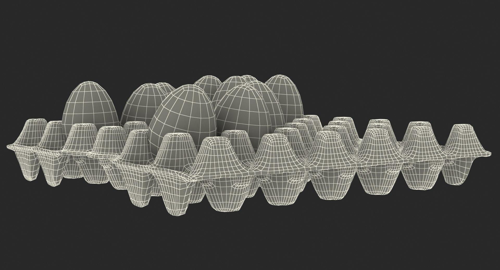Carton 30 Cells Cardboard Model - TurboSquid 1329072