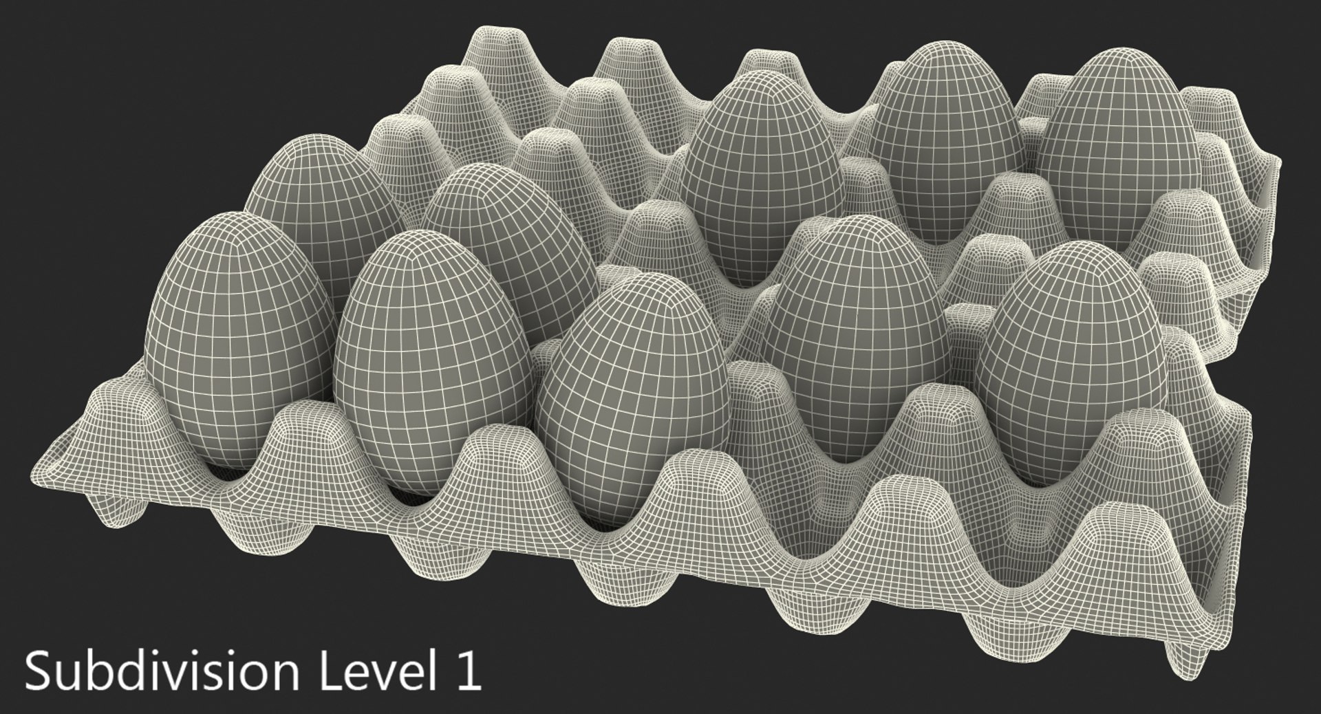 Carton 30 Cells Cardboard Model - TurboSquid 1329072