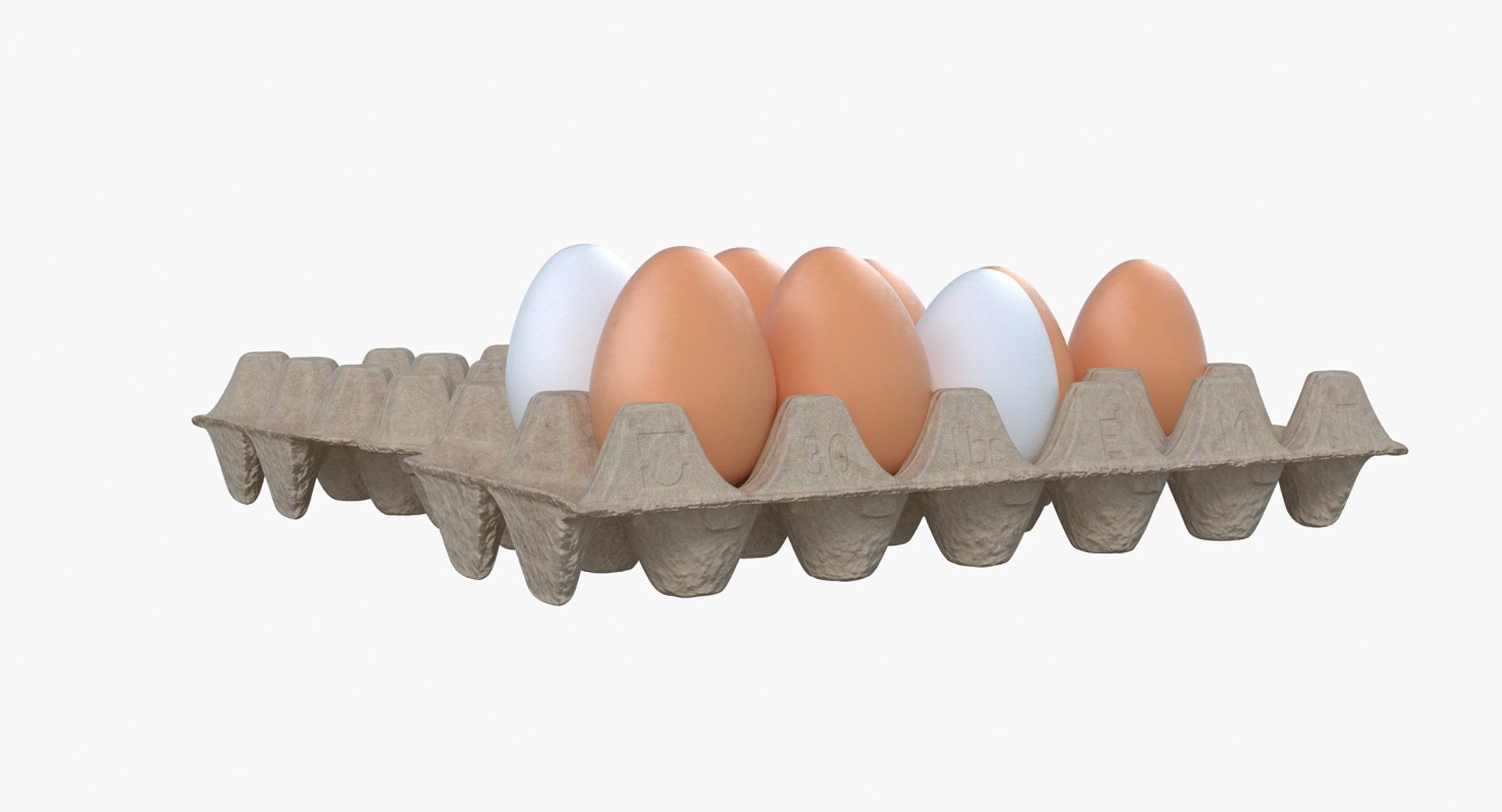 Carton 30 Cells Cardboard Model - TurboSquid 1329072