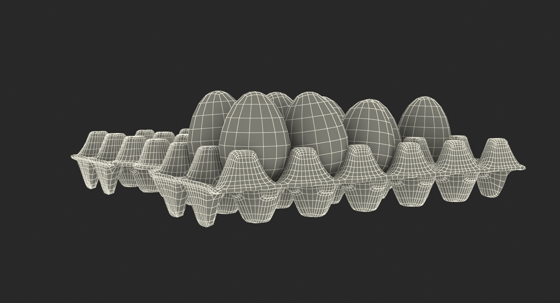 Carton 30 Cells Cardboard Model - TurboSquid 1329072