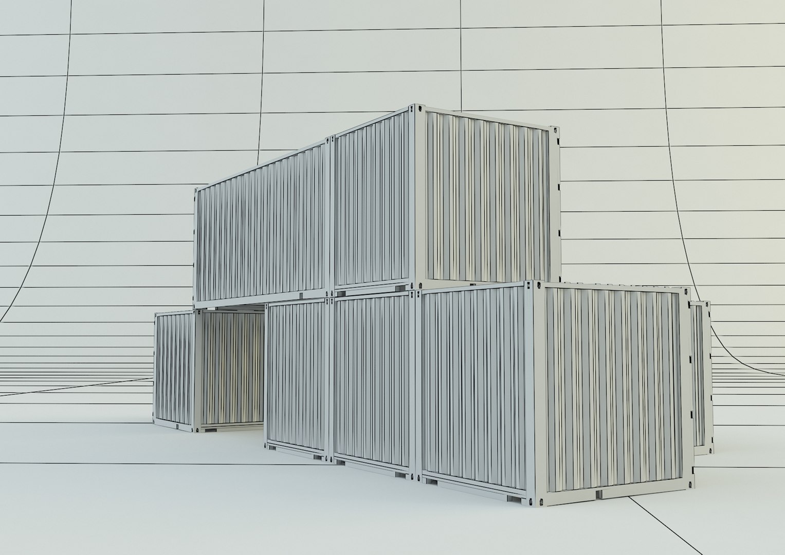 Various container group model 3D model 3D - TurboSquid 2056386
