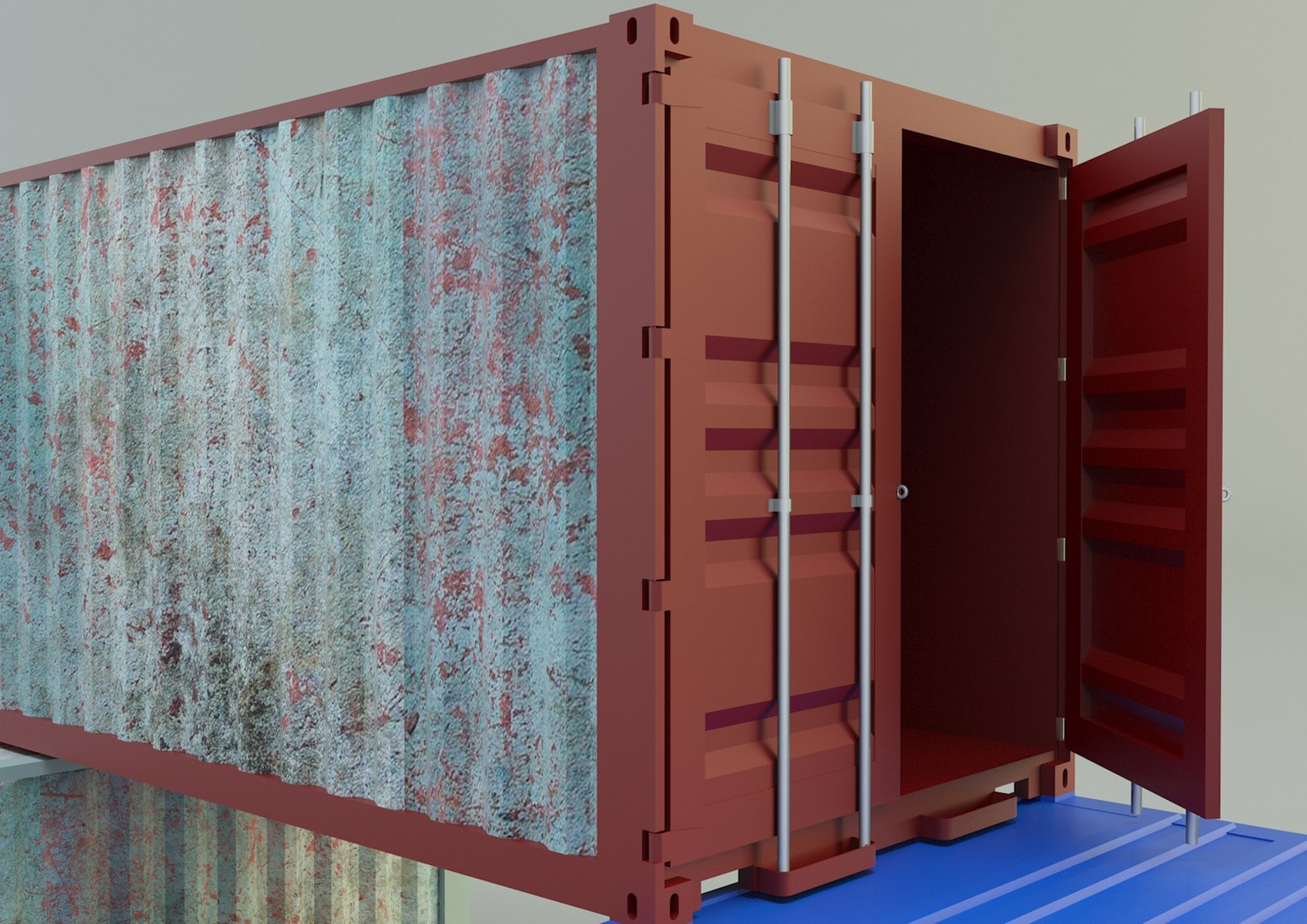 Various container group model 3D model 3D - TurboSquid 2056386