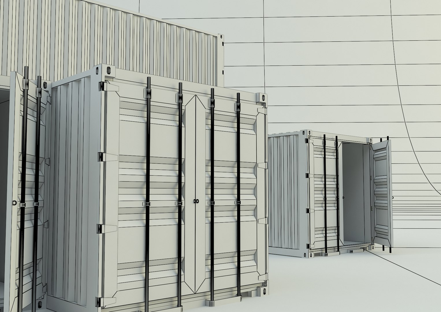 Various container group model 3D model 3D - TurboSquid 2056386