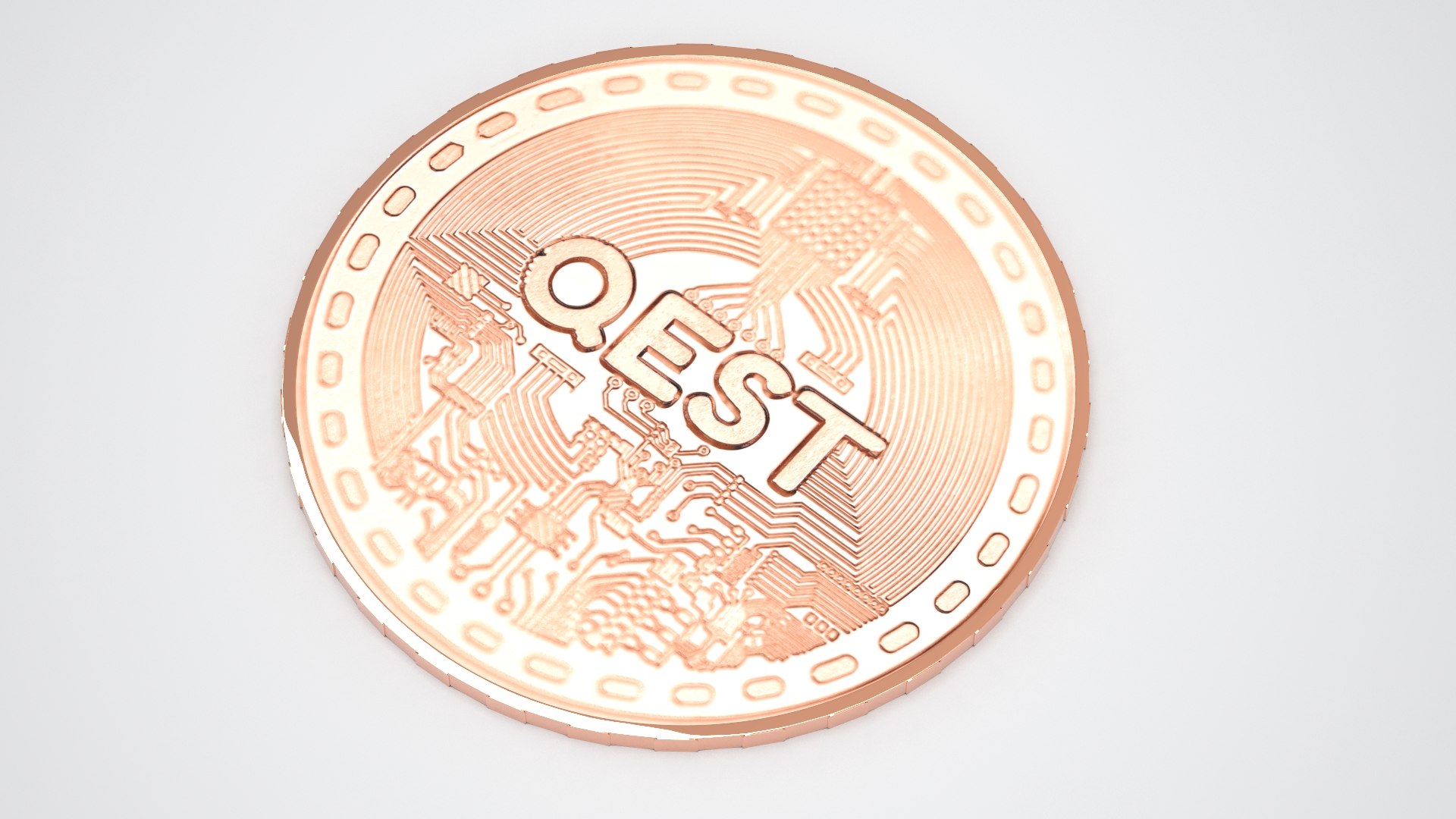 Copper Qest Coin 3D - TurboSquid 2400030