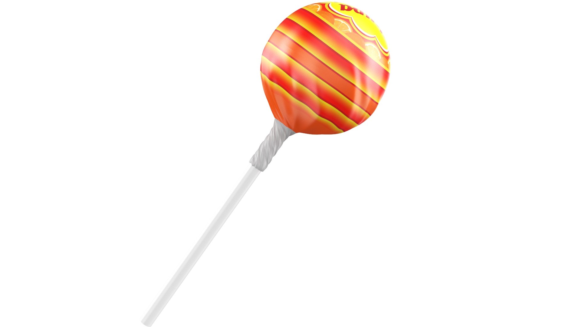3D Orange Lollipop Wrapped Model - TurboSquid 1914259