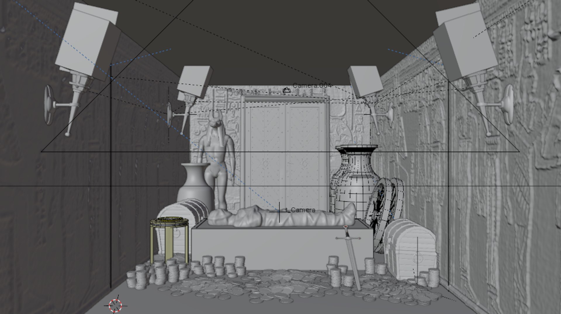 Pharaonic Tomb Model - TurboSquid 2189145